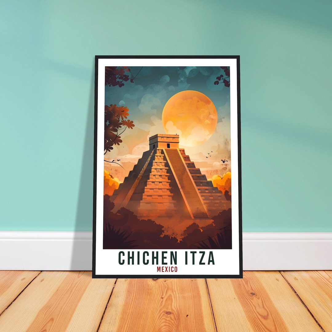 Chichen Itza Mexico Travel Print Mexico Wall Art Wall Hanging Home ...
