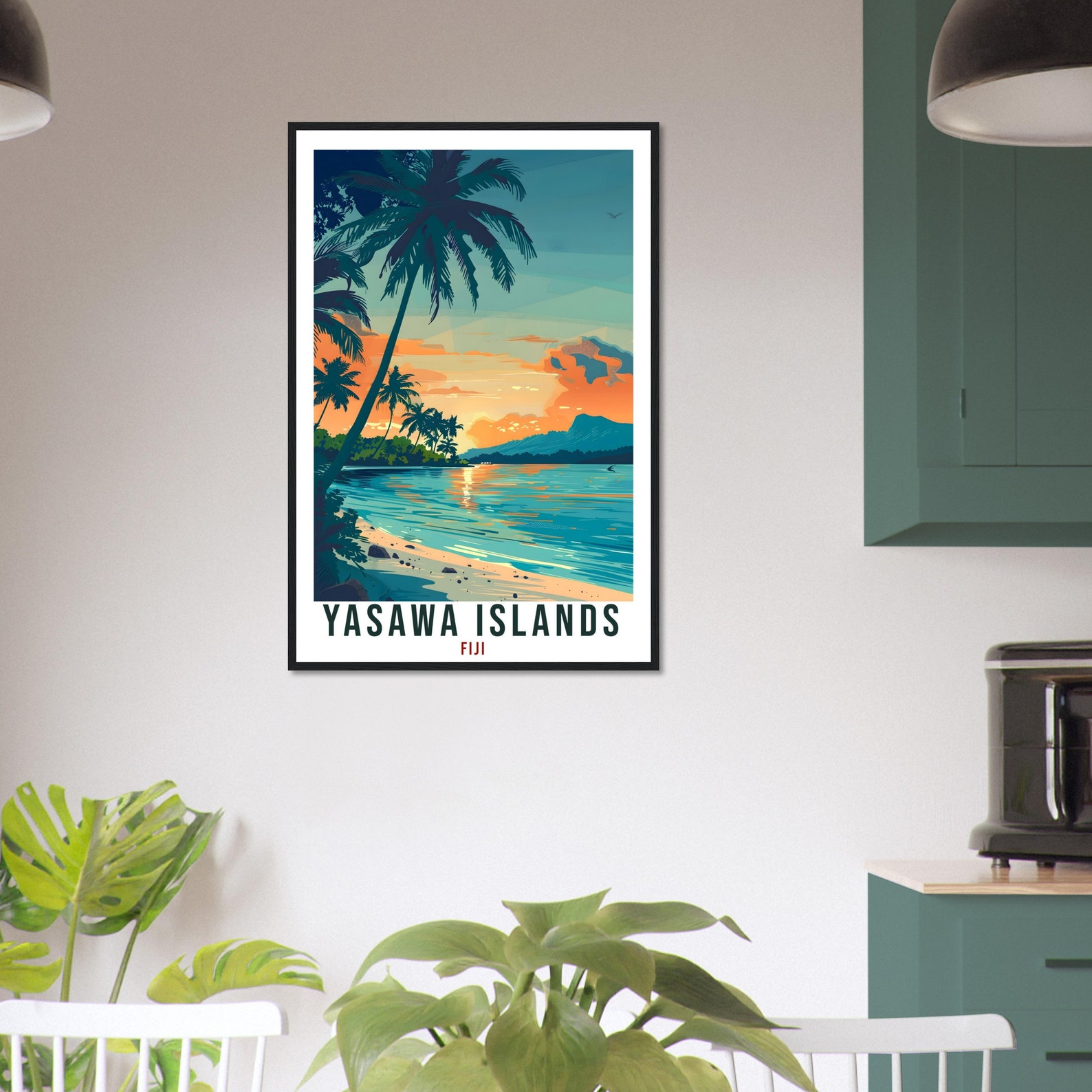 Yasawa Islands Fiji Travel Print Fiji Wall Art Wall Hanging Home Décor ...