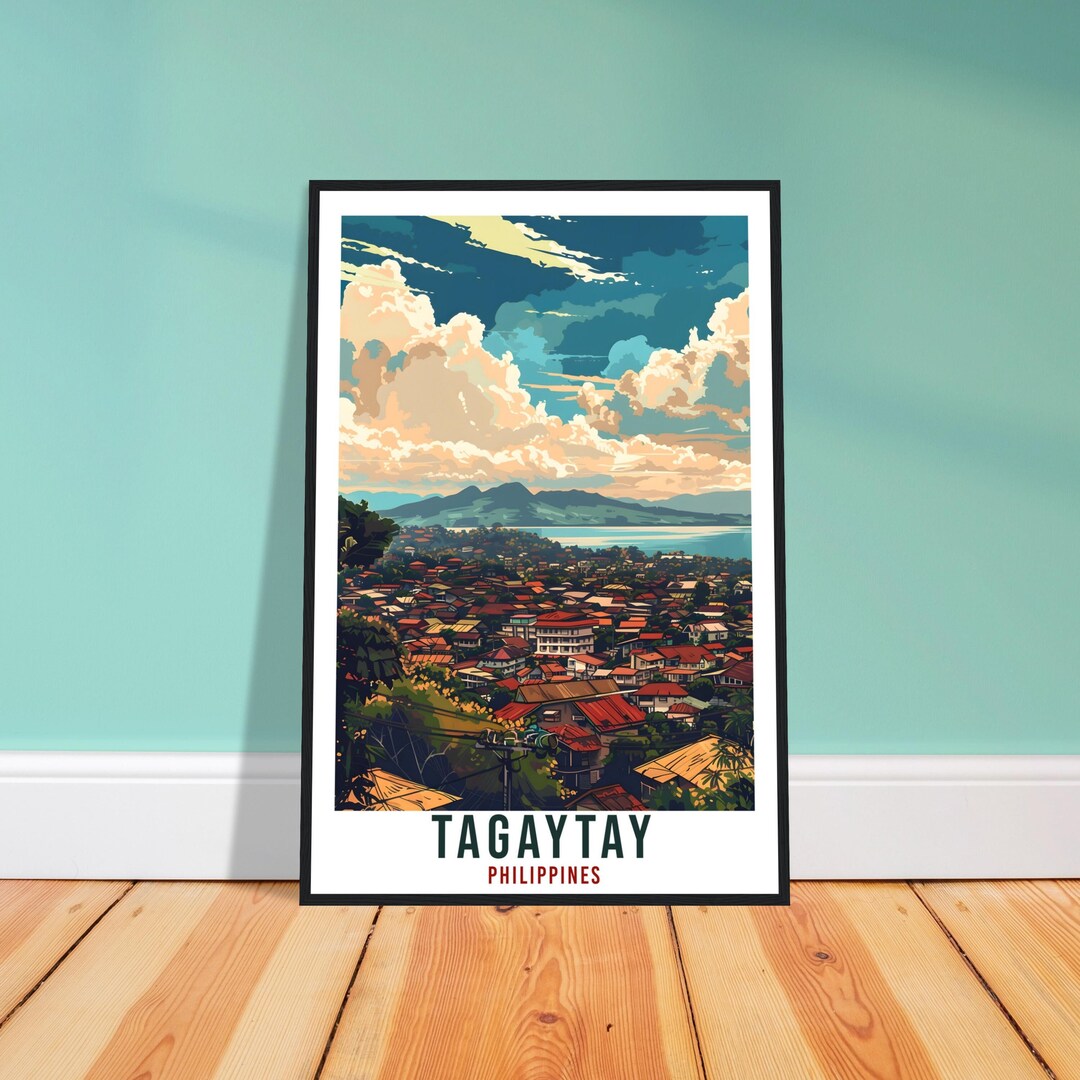 Tagaytay Philippinen Reise Print Stadt Wand Kunst Wandbehang Home Décor ...