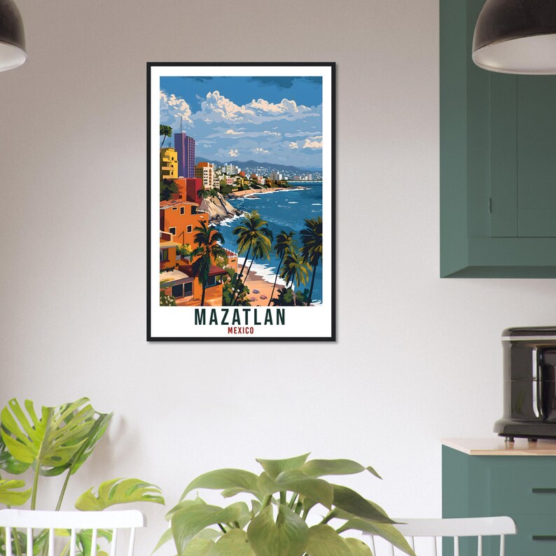 Mazatlan Mexico Travel Print Mexico Wall Art Wall Hanging Home Décor ...