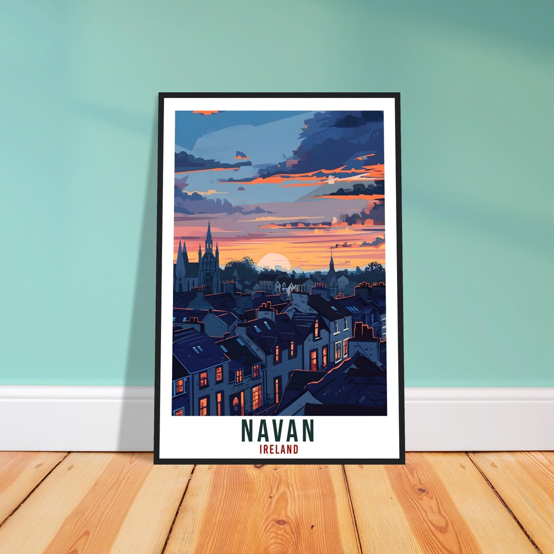 Navan Travel Print Ireland Wall Art Wall Hanging Home Living Décor ...
