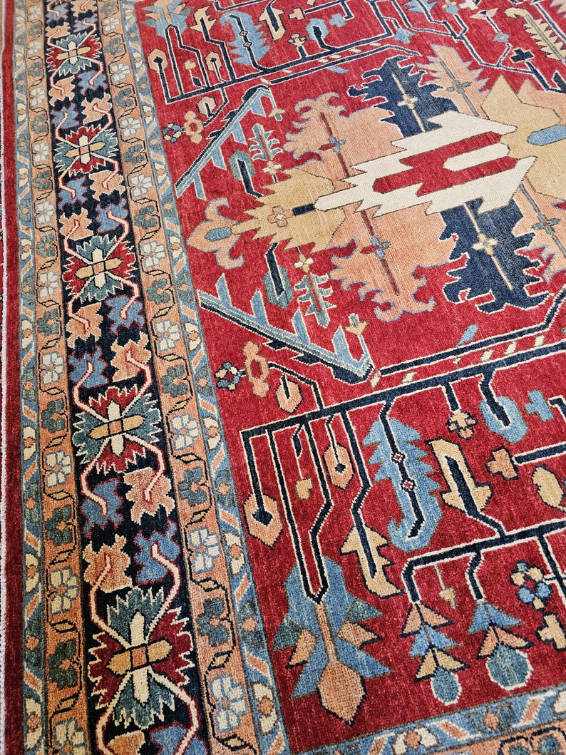 8 X 10 Vintage Design Top Quality Veg Dye Turkish Serapi Finest ...