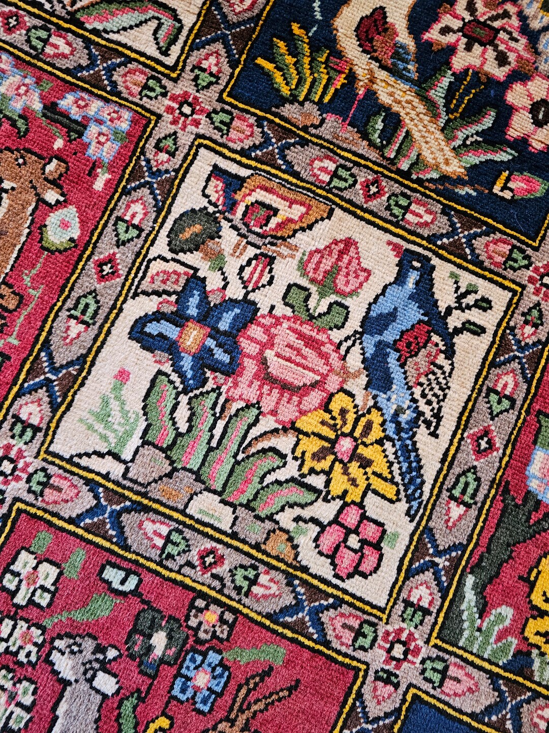 4 X 5 or 3.5 X 5.3 Vintage Top Quality Fine Antiquity Hand Knotted ...