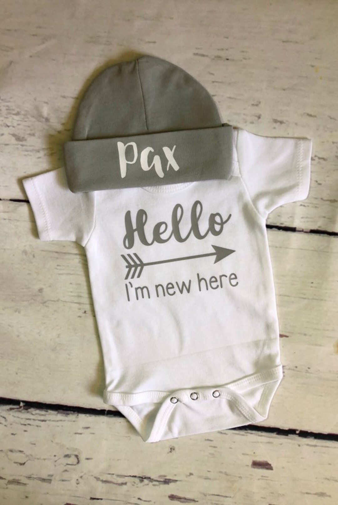 Hello I'm New Here Baby Outfit, Baby Boy Take Home Outfit, Unisex Baby ...