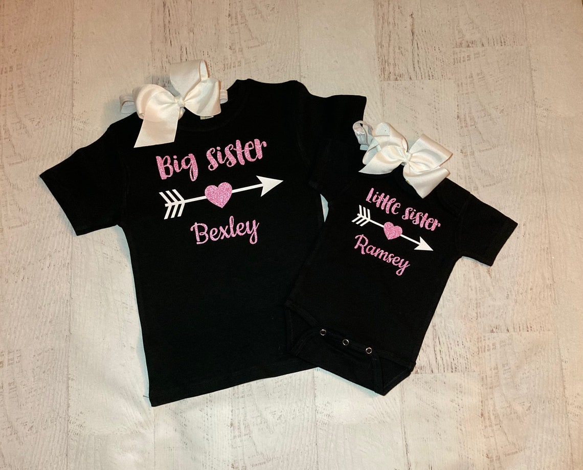 Big and Little Sister Personalized Matching Outfits Sisters - Etsy