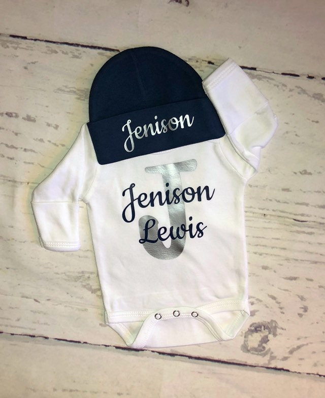 Personalized Baby Boy Outfit Monogrammed With Name | Etsy