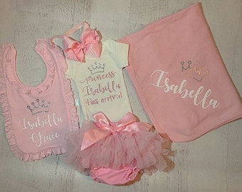 Personalized Baby Girl Coming Home Outfit Princess Has - Etsy