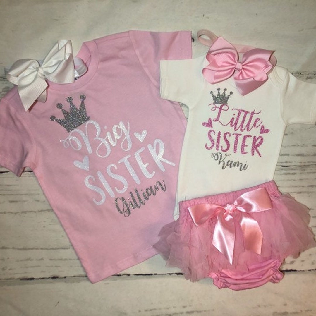 Big Sister Little Sister Matching Outfits, Personalized Princess ...