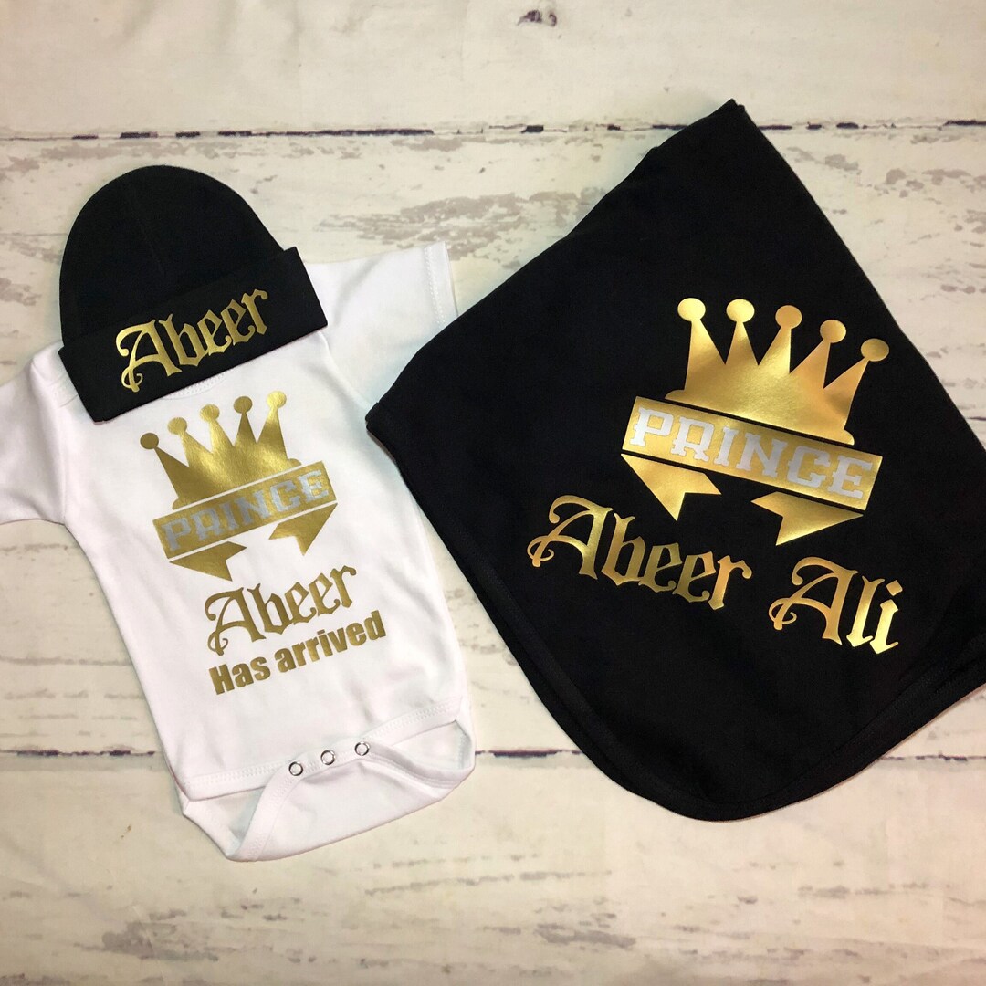 Prince Has Arrived Personalized Baby Boy Coming Home Outfit, Custom ...