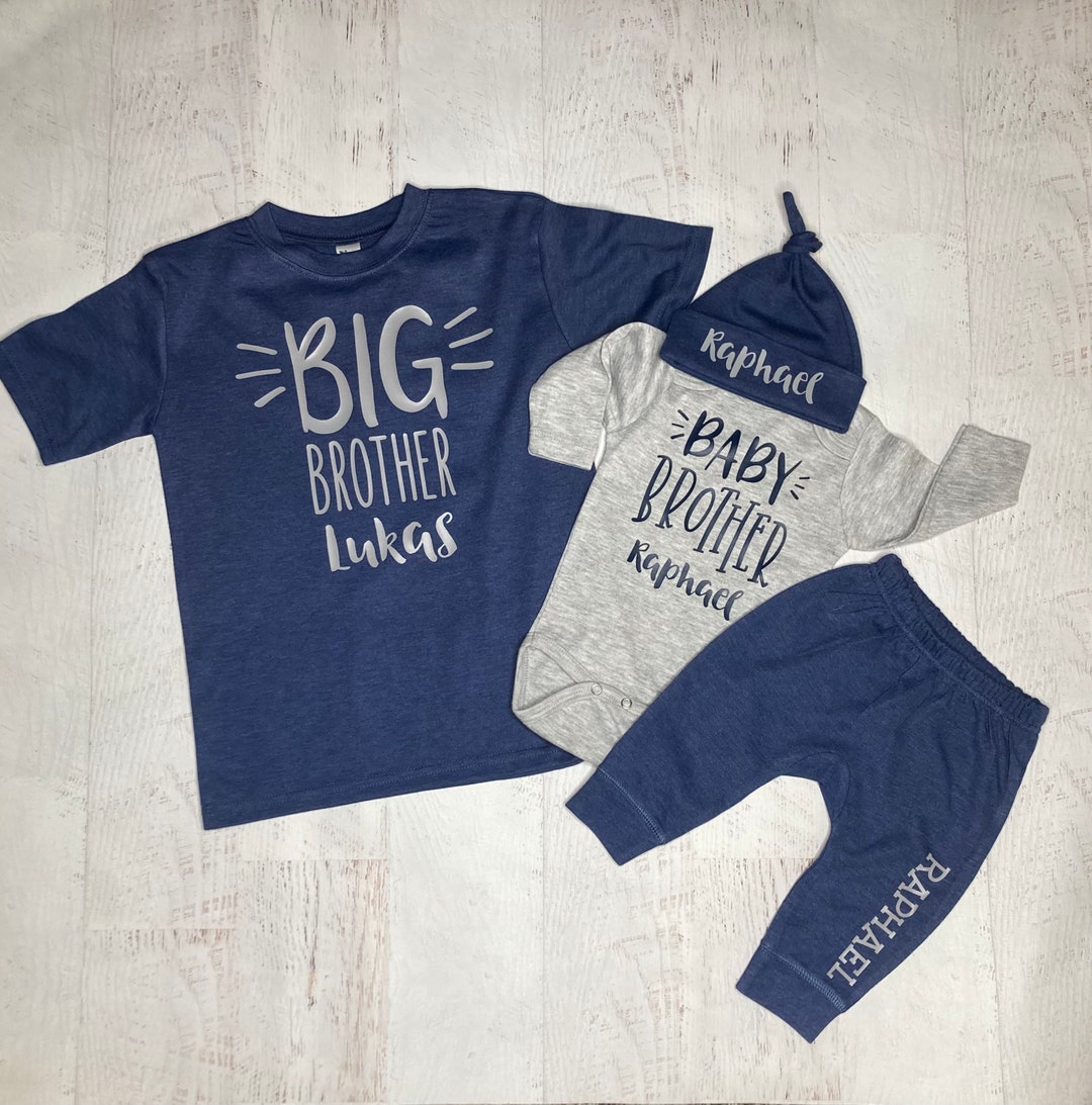 Big Brother and Little Brother Outfits, Matching Personalized Brothers ...