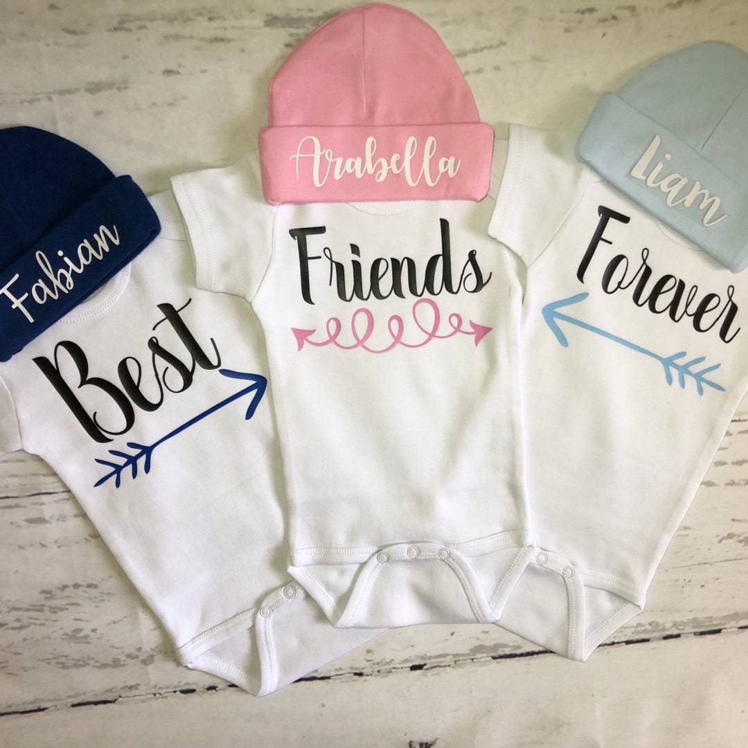 Triplets Baby Clothes Newborn Best Friends Forever Baby Shower Gift Set ...
