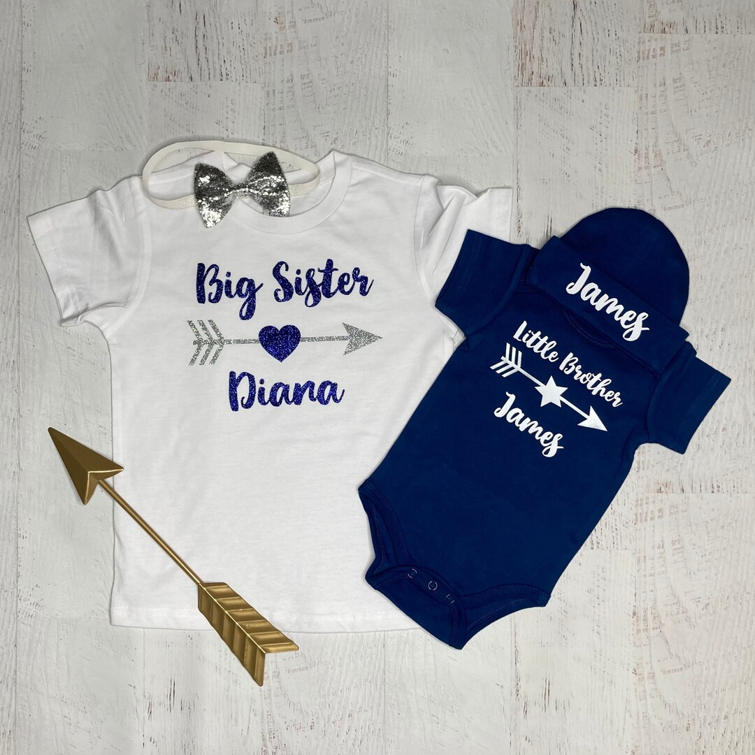 Big Sister and Little Brother Shirts, Personalized Big and Little T ...