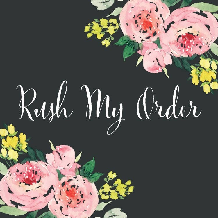 Rush My Order/rush Processing Time/add On - Etsy