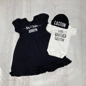 Big Sister Little Brother Outfits, Personalized Big Sister Dress ...