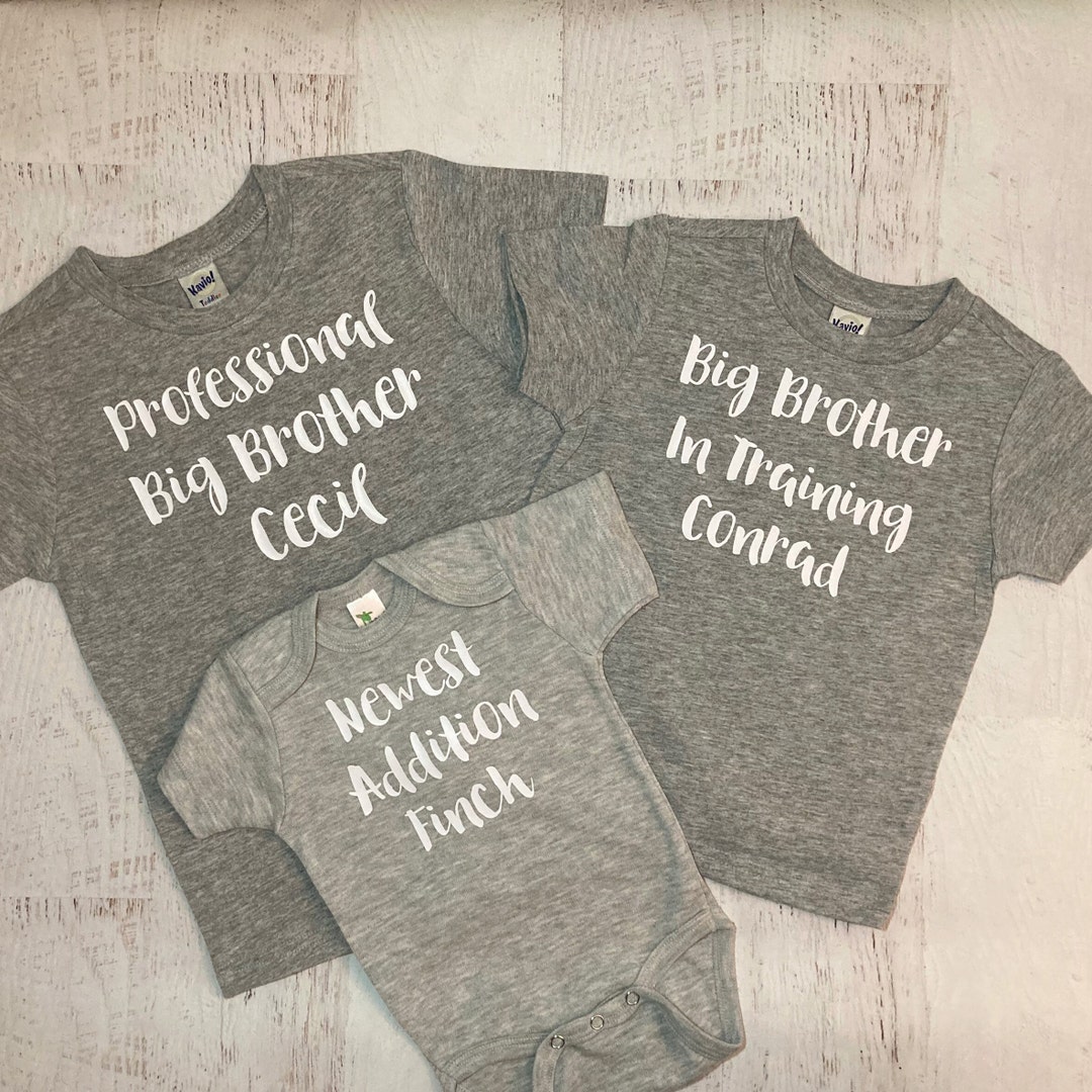 Big Brother in Training Personalized Shirt, Professional Big Bro Tee ...