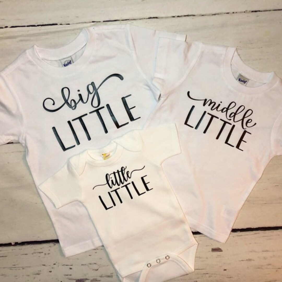Big Middle Little Shirts, Matching Shirts Set of 3 Little's Shirt Set ...