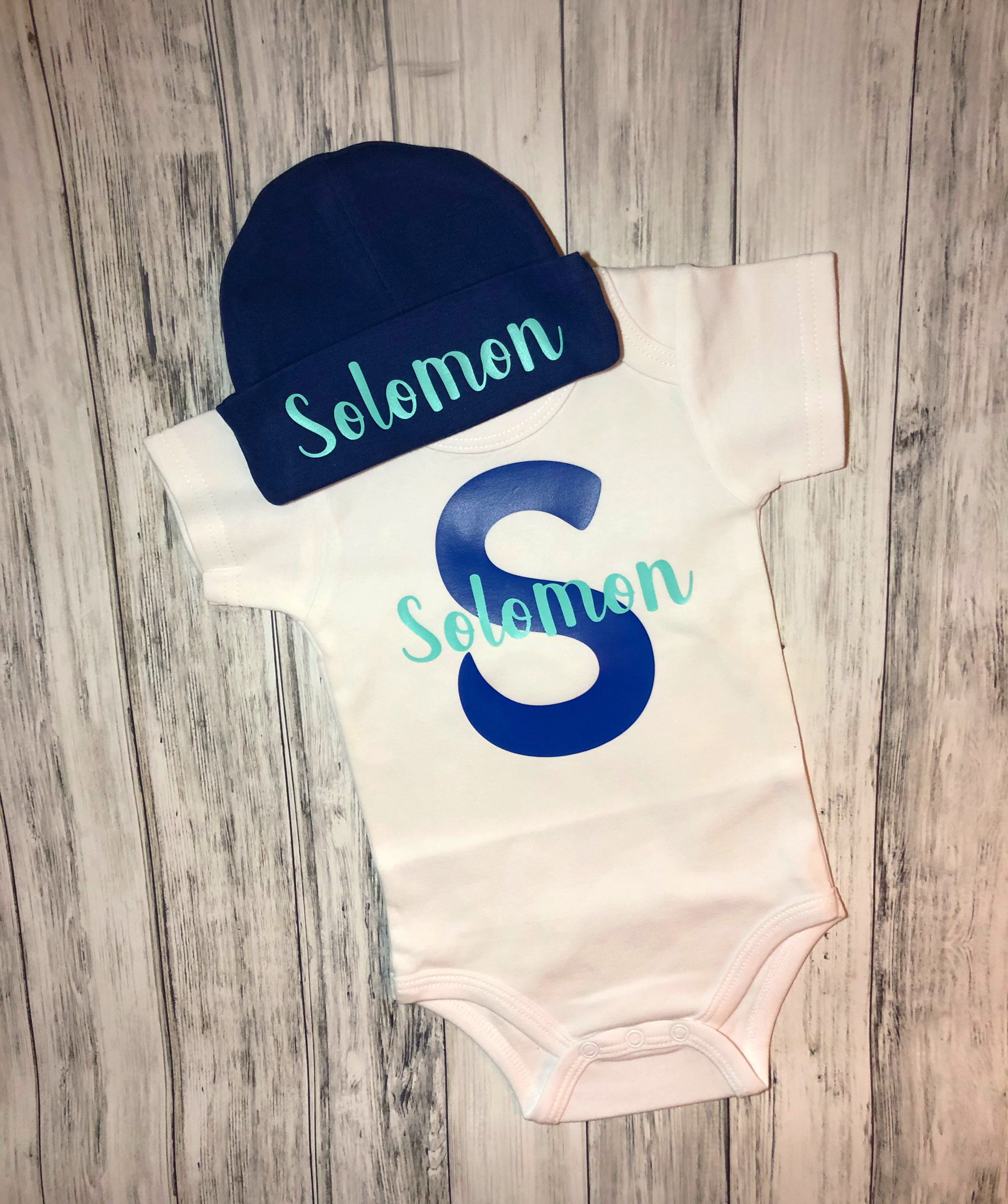 Personalized Baby Boy Outfit Monogrammed With Name | Etsy
