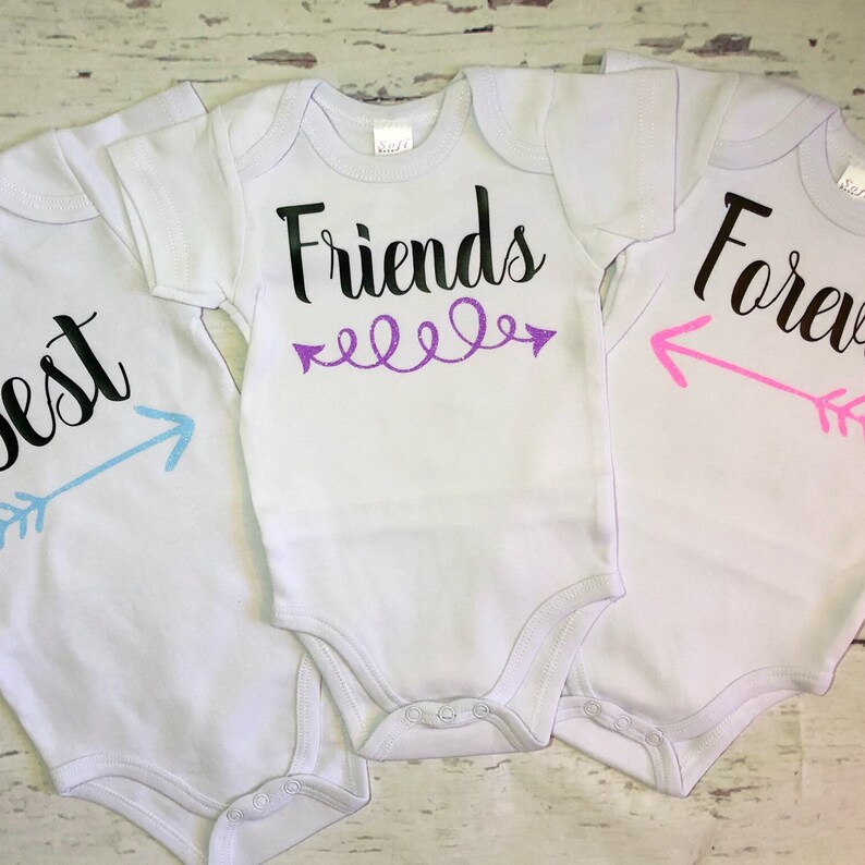 Triplet's Best Friends Forever Matching Baby Coming Home Newborn Photo ...