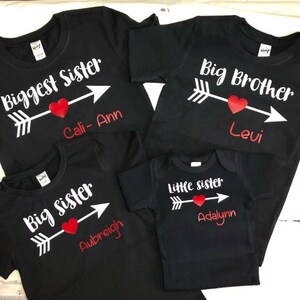 Matching Sibling Shirts Personalized Custom Set of 4 Brother - Etsy
