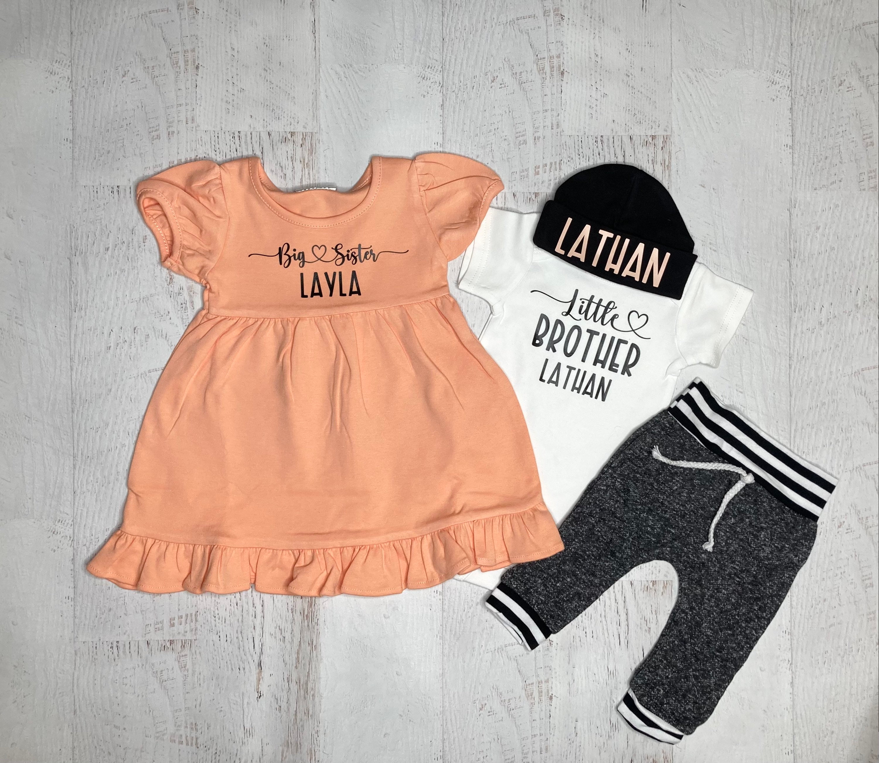 Personalized Big Sister Little Brother Outfits Big Sister - Etsy