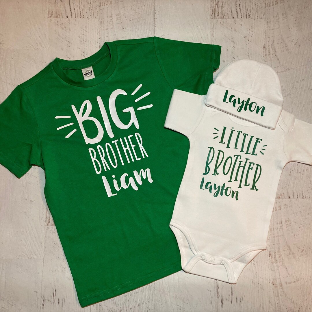 Brothers Shirts Green Matching Shirts With Personalized Names, Big ...