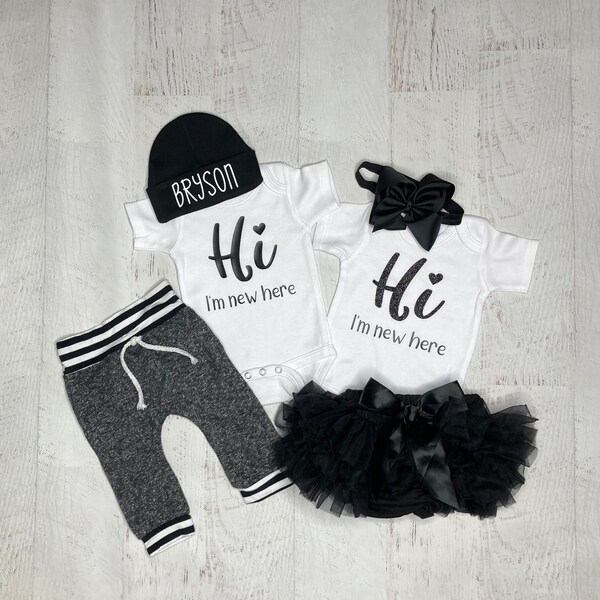 Twin Baby Boy and Girl Matching Outfits - Etsy