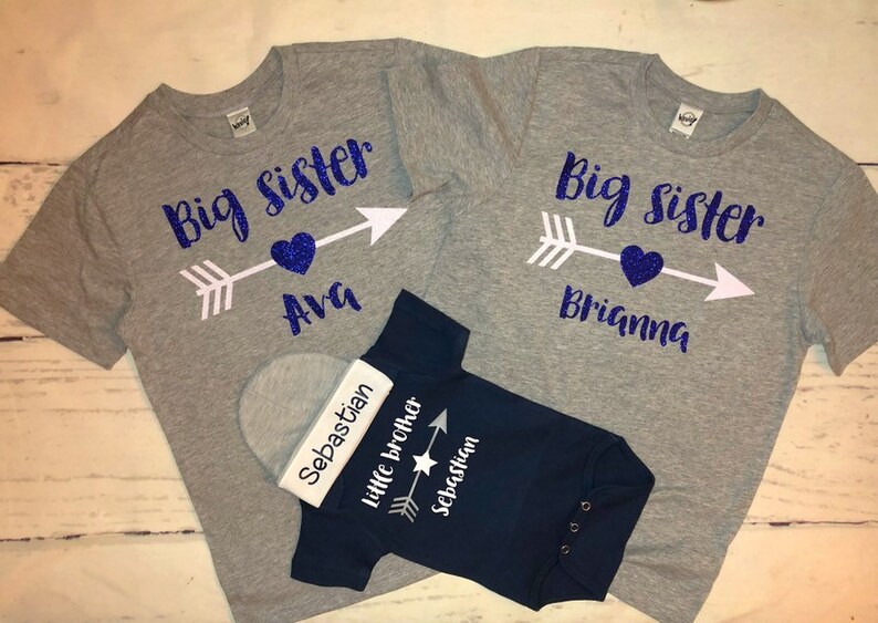 Brother and Sister Shirts Personalized Sibling Shirts for 3 - Etsy