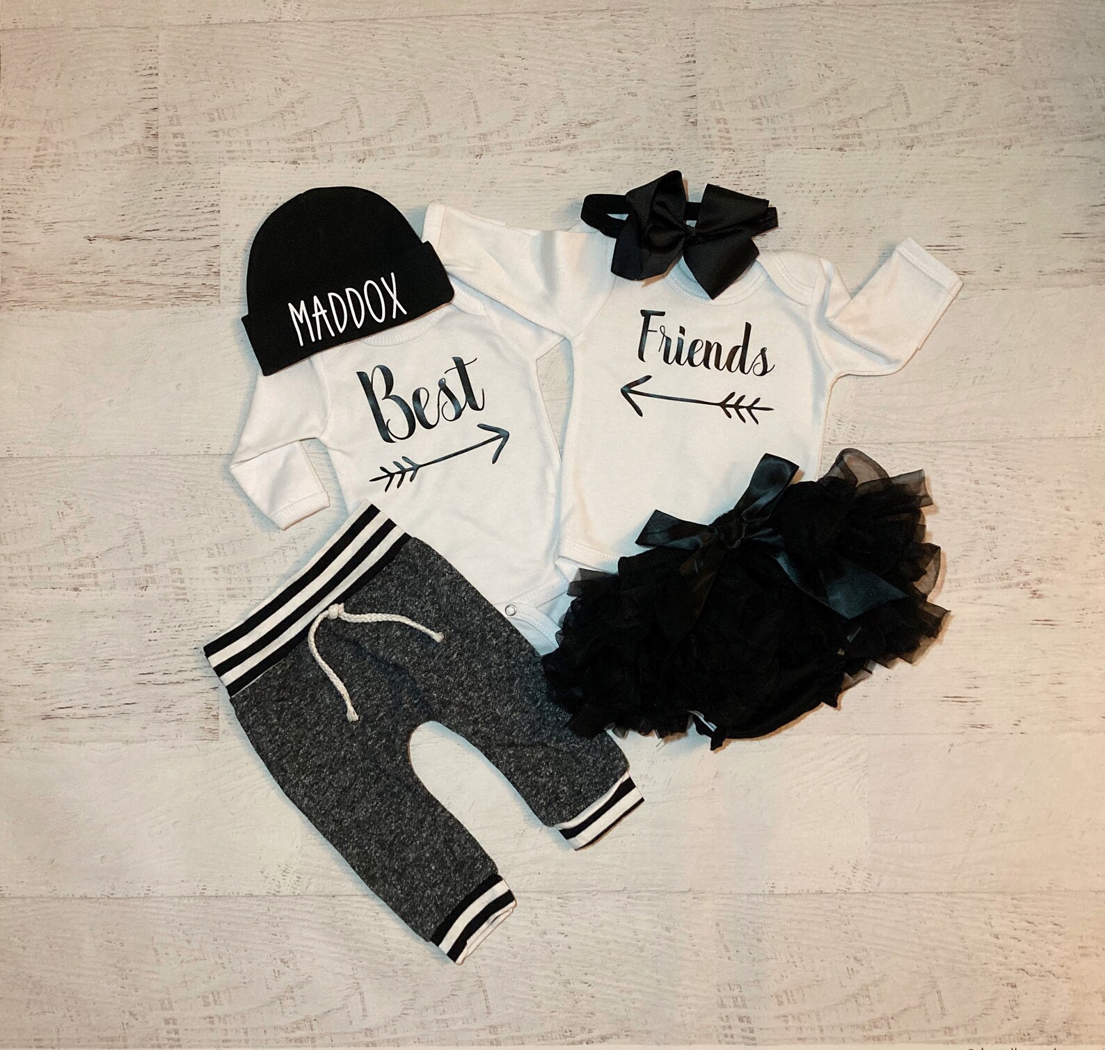 Best Friends Baby Outfits/baby Twins Outfits/twin Boy and Girl - Etsy