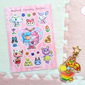 Animal Crossing Vinyl Sticker Sheets, Waterproof, ACNH, Bujo Bullet ...