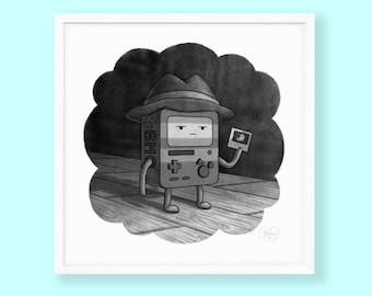 Happy BMO Art Print Aesthetic Home Wall Decor Cartoon | Etsy