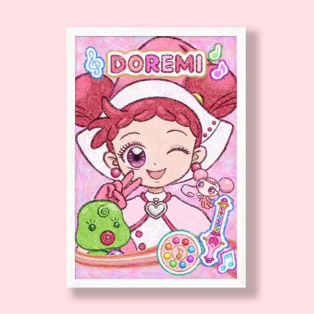 Ojamajo Doremi Magical Doremi Art Print, Aesthetic Home Wall Decor ...
