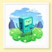 Happy BMO Art Print, Aesthetic Home Wall Decor, Cartoon Fanart, Digital ...