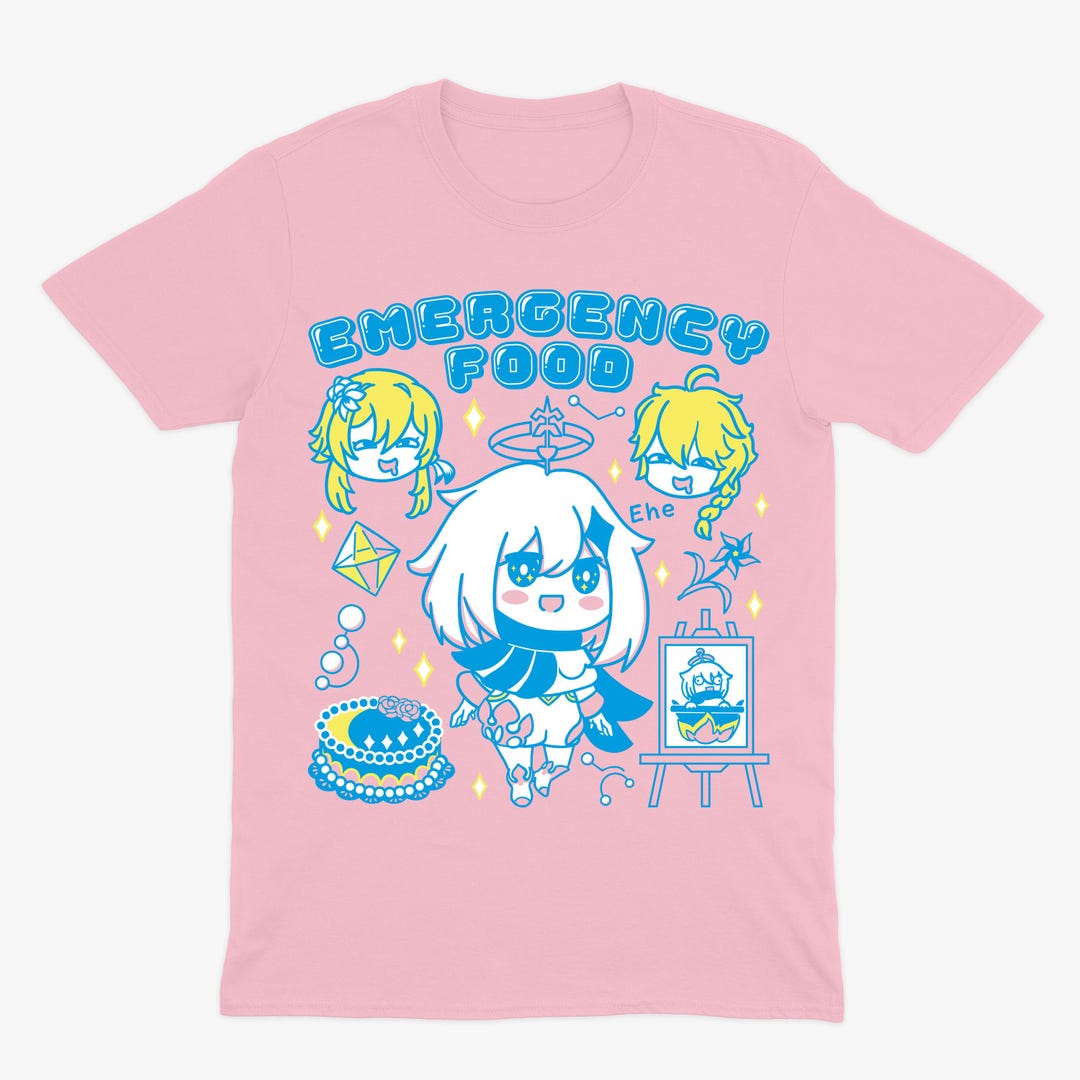 Genshin Impact Paimon Screen Print T-shirt, Anime Fanart Apparel - Etsy