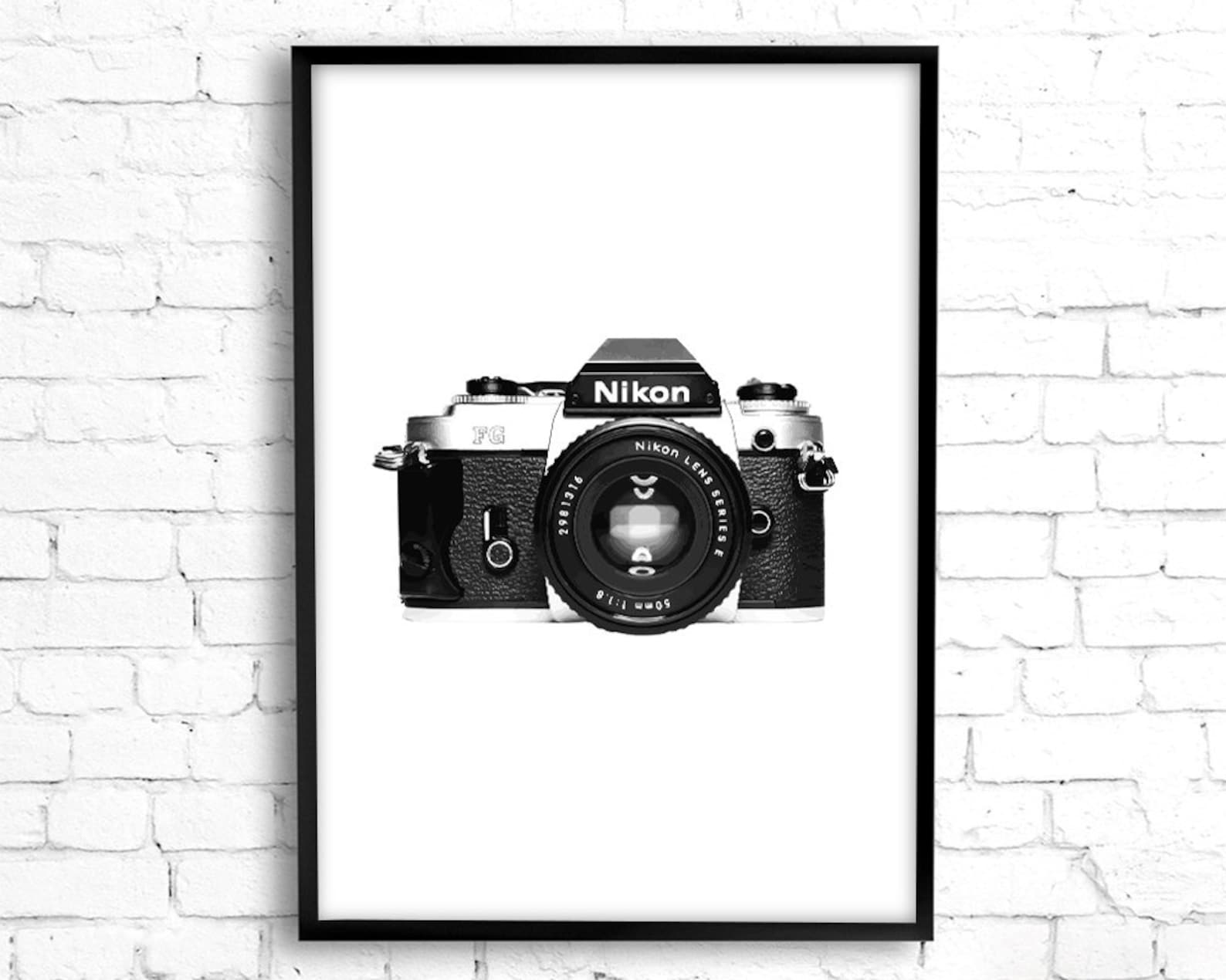 Vintage Camera Print Printable Wall Art Scandinavian Style - Etsy