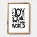 Joy to the World Christmas Printable Wall Art, Linocut Print Vintage ...