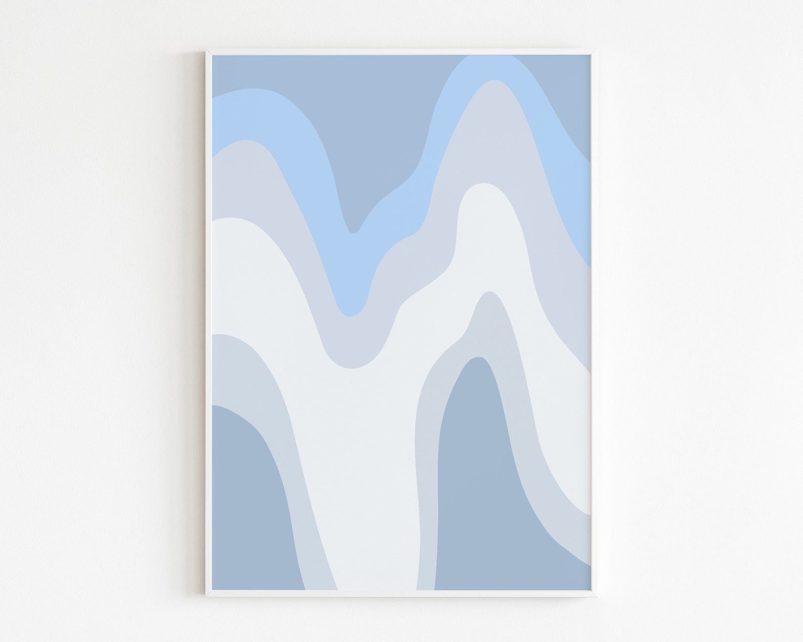 Light Blue Aesthetic Abstract Art 3 Piece Wall Art - Etsy