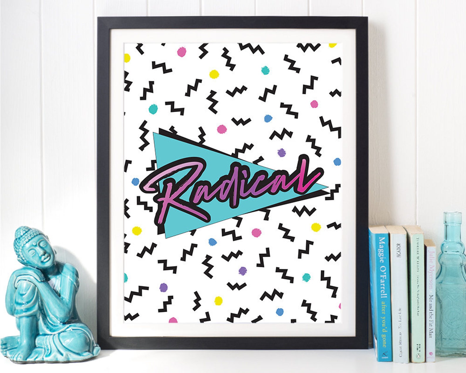 Radical 80s Poster Memphis Style 80s Style Radical Wall Art | Etsy