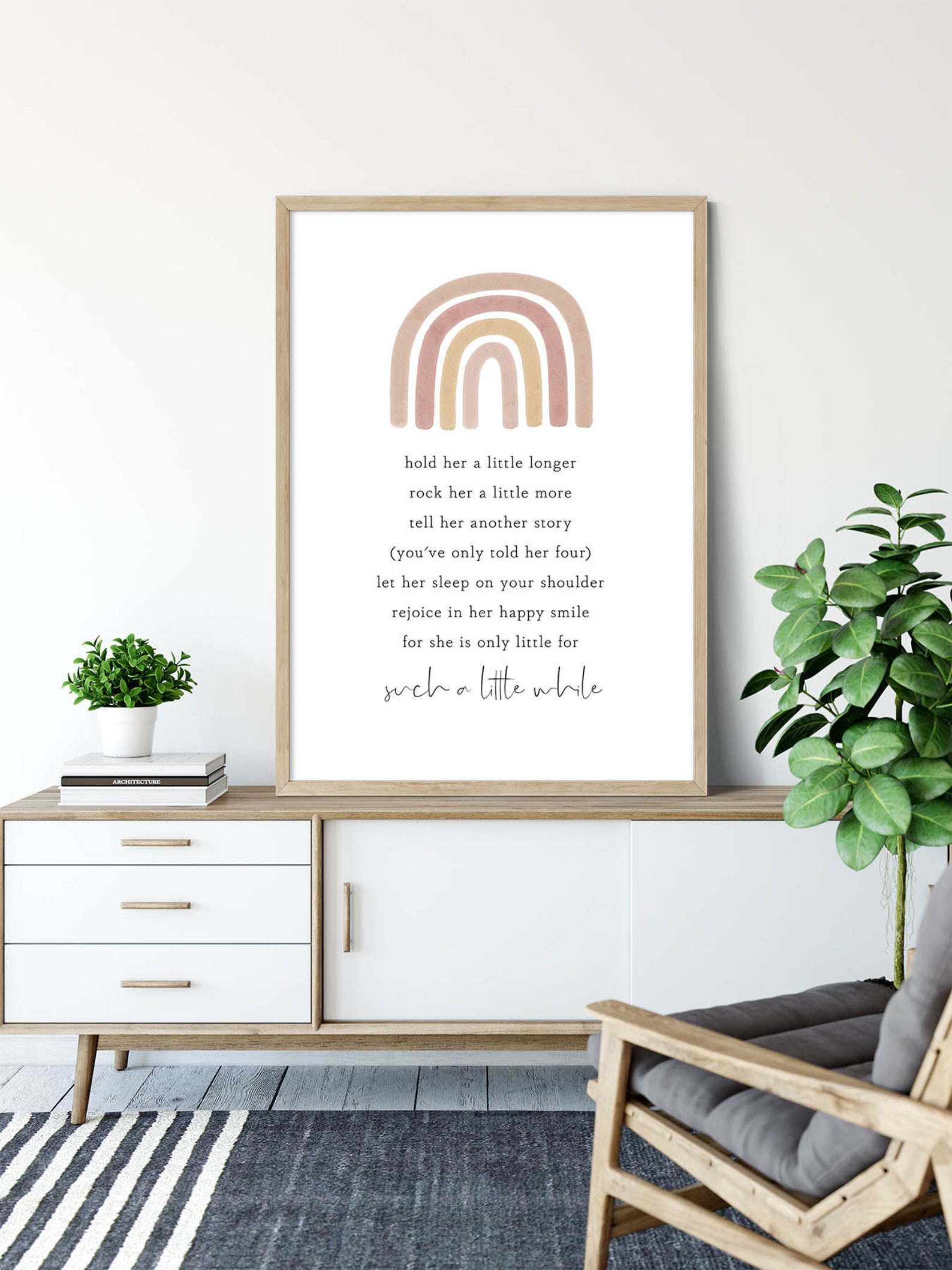 Hold Her a Little Longer Baby Girl Nursery Quote Art Neutral - Etsy