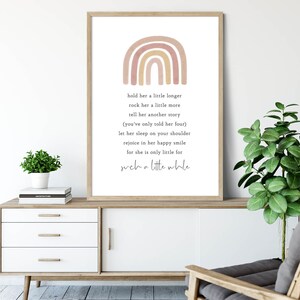 Hold Her a Little Longer Baby Girl Nursery Quote Art, Neutral Boho ...