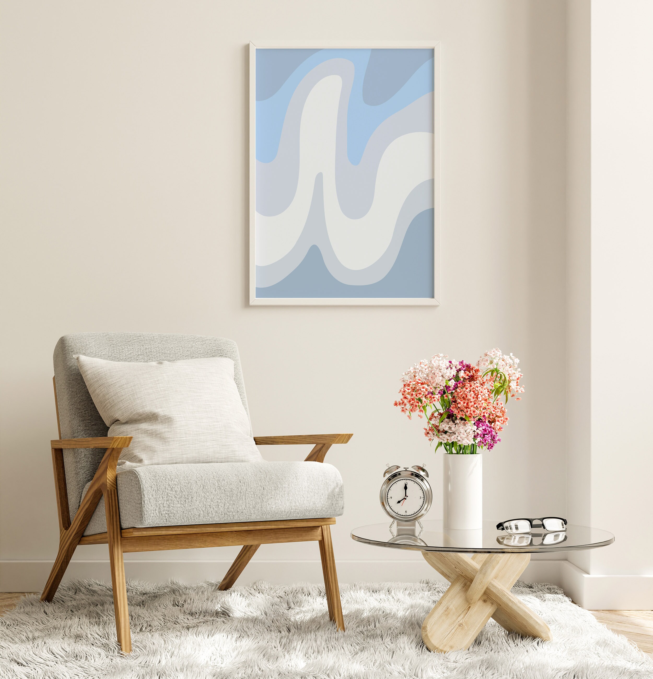 Light Blue Aesthetic Printable Wall Art Abstract Wall Art - Etsy