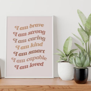 Printable Affirmations Poster Downloadable Affirmation Print Playroom ...