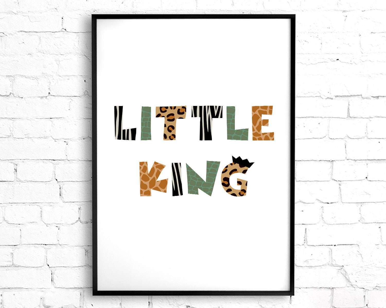 Little King Nursery Printable Wall Art Animal Print Nursery | Etsy