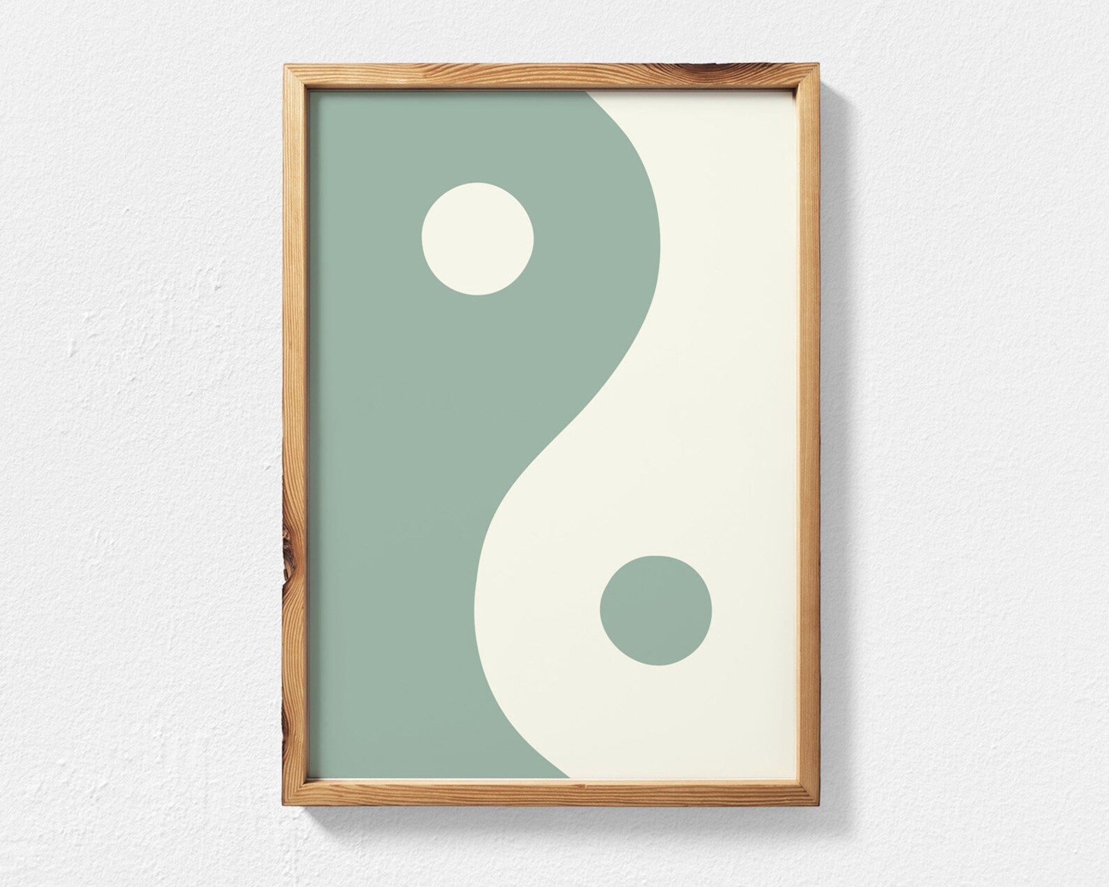 Yin and Yang Wall Art Boho Wall Decor Yin Yang Printable Wall Art Sage ...