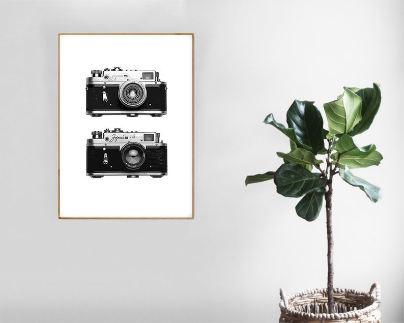 Vintage Camera Print Wall Art Printable Wall Art Scandinavian | Etsy