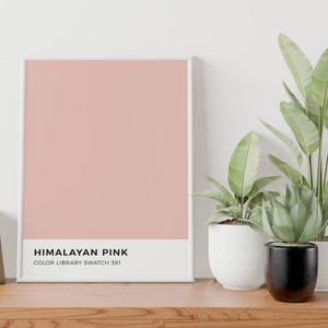Pastel Pink Color Swatch Poster Pink Wall Art Cute Printable Wall Decor ...