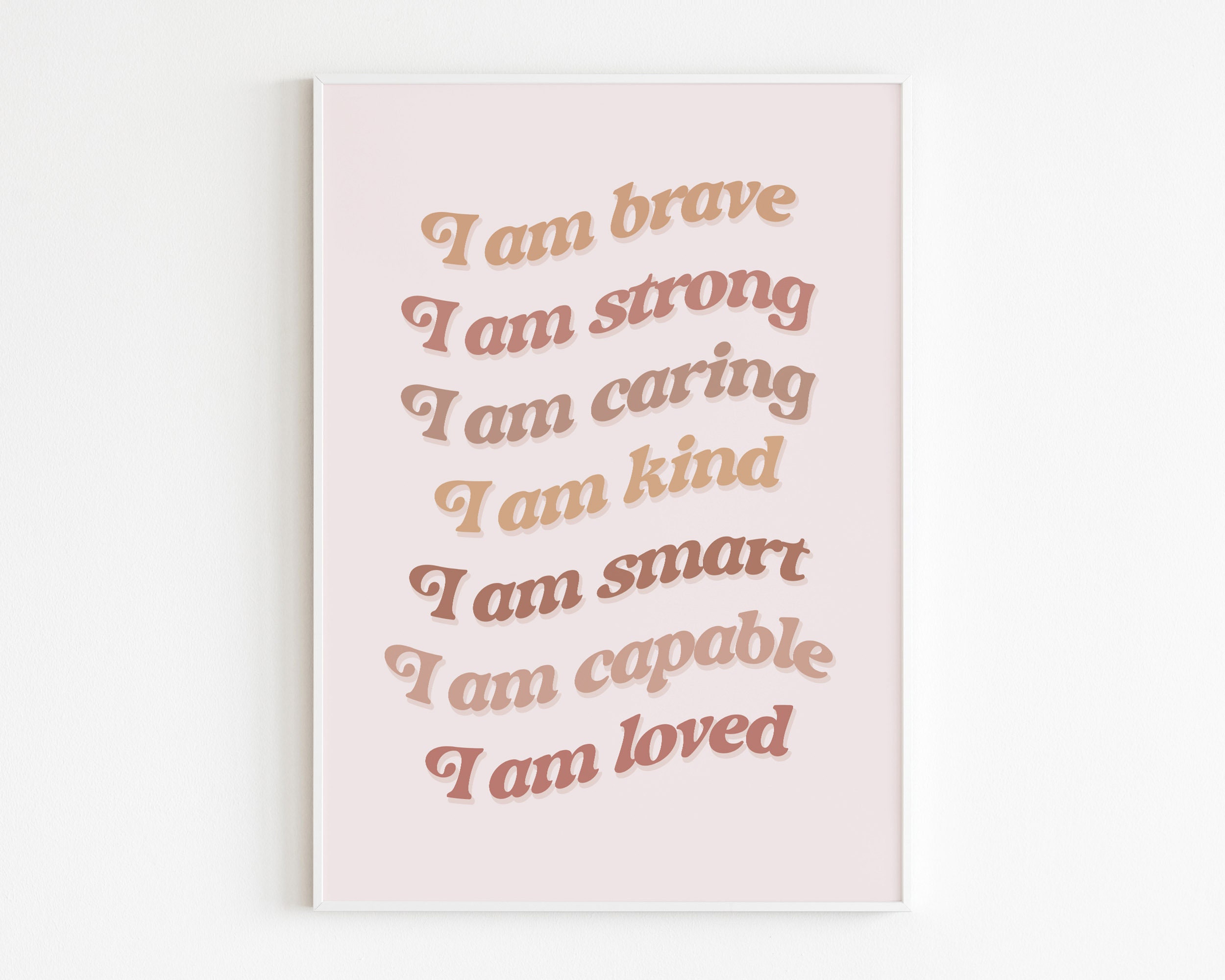 Printable Affirmations Poster Downloadable Affirmation Print Playroom ...