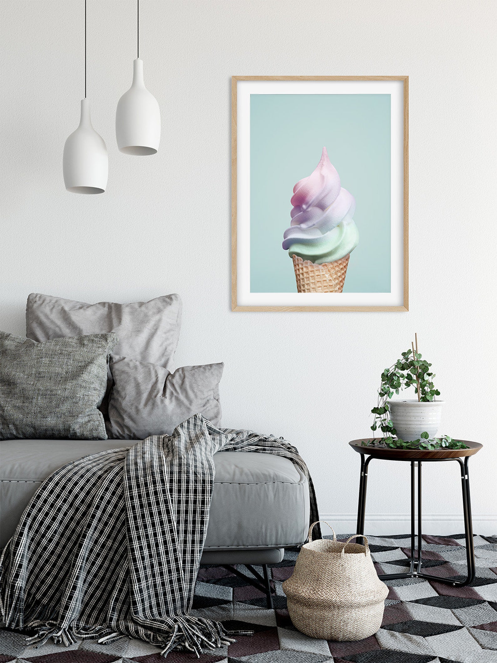 Ice Cream Print Nursery Decor Rainbow Nursery Decor Pastel - Etsy