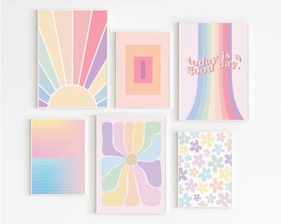 Danish Pastel Printable Set of 6 Poster Bundle Pastel Decor - Etsy Hong ...