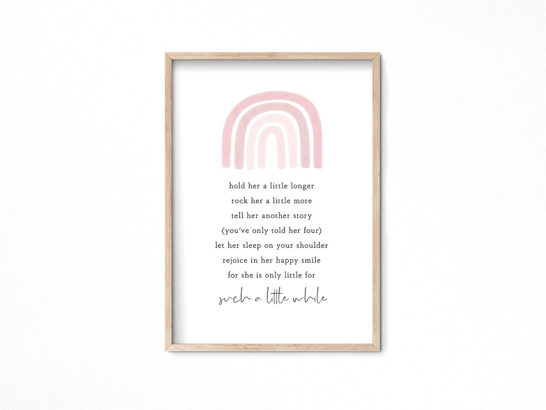 Hold Her a Little Longer, Rock Her a Little More Baby Girl Nursery ...