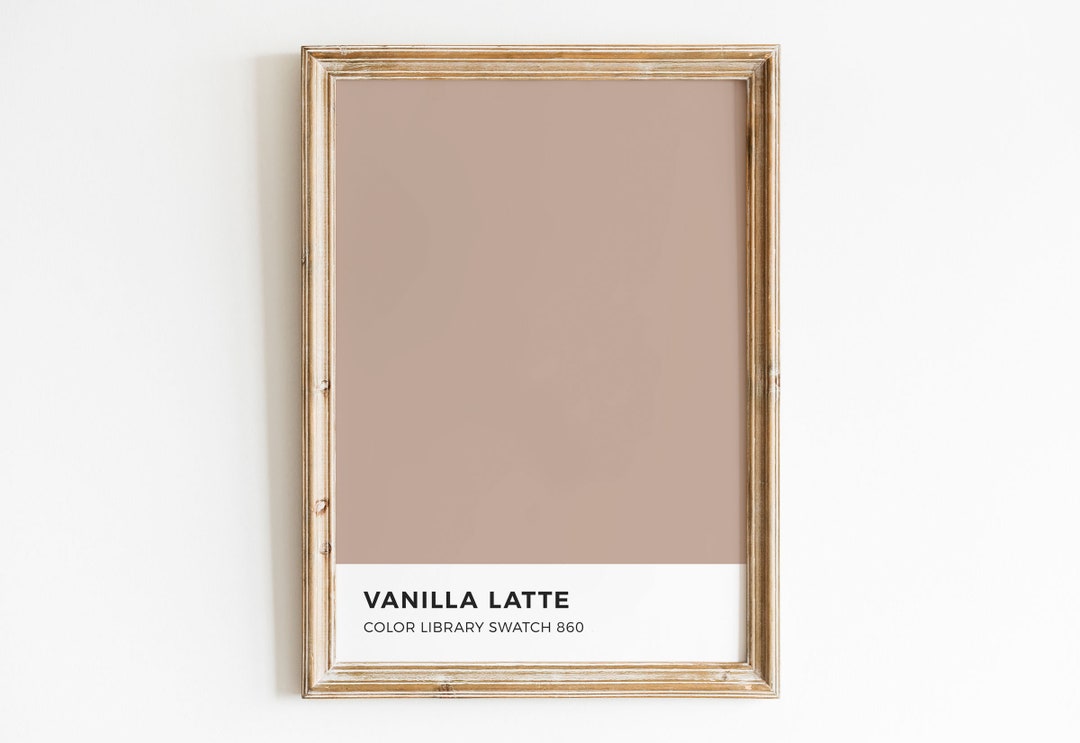 Brown Color Swatch Poster Brown Wall Decor Beige Printable Coffee ...